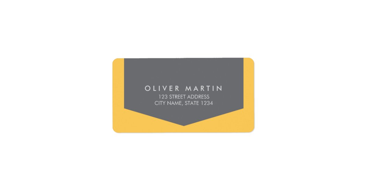 Modern Light Orange and Grey Address Labels | Zazzle