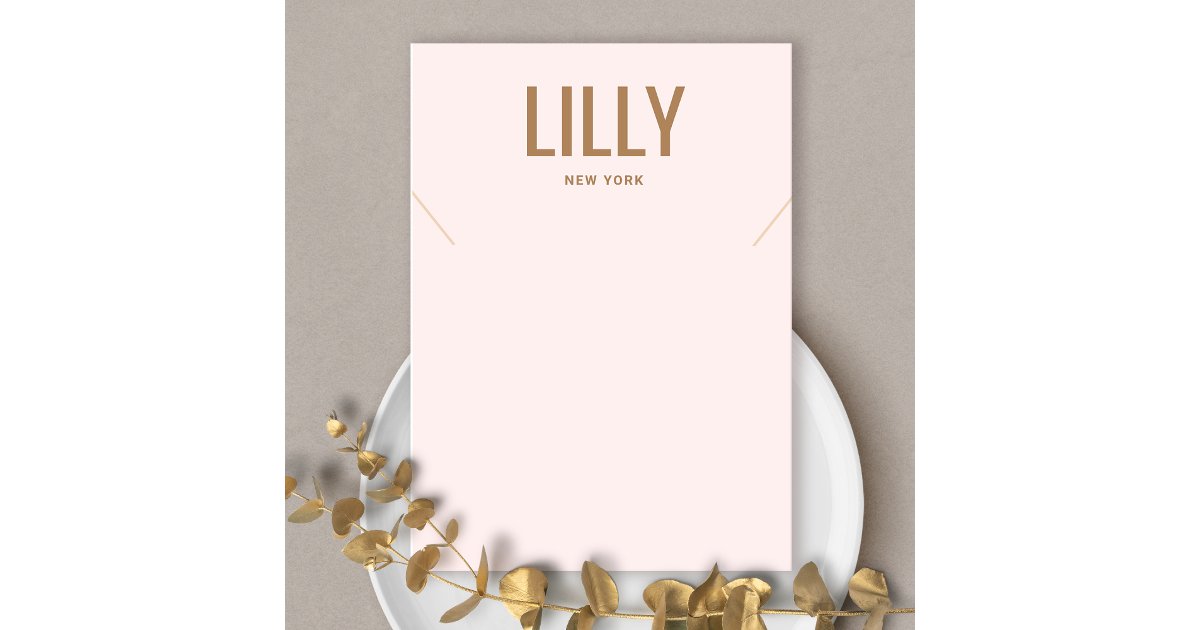 Modern Light Pink Necklace Display Card | Zazzle