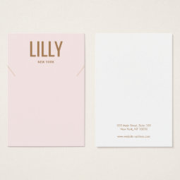 Modern Light Pink Necklace Display Card | Zazzle