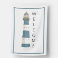 Modern Lighthouse Welcome House Flag | Zazzle