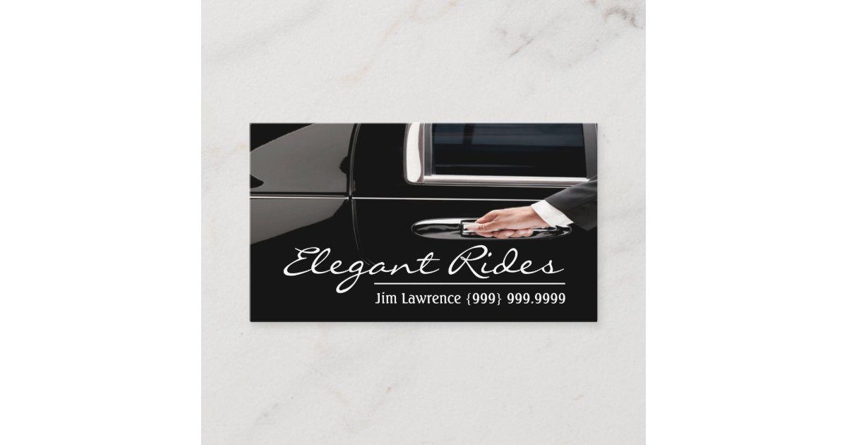 Modern Limo Driver Business Card | Zazzle