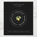 Modern Limoncello Liqueur Logo Beverage Label | Zazzle