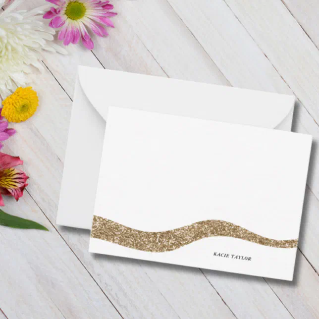 Modern Line Personal Note Cards | Zazzle
