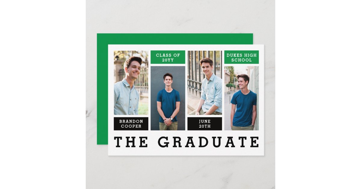 Modern Lines Graduation Announcement | Zazzle