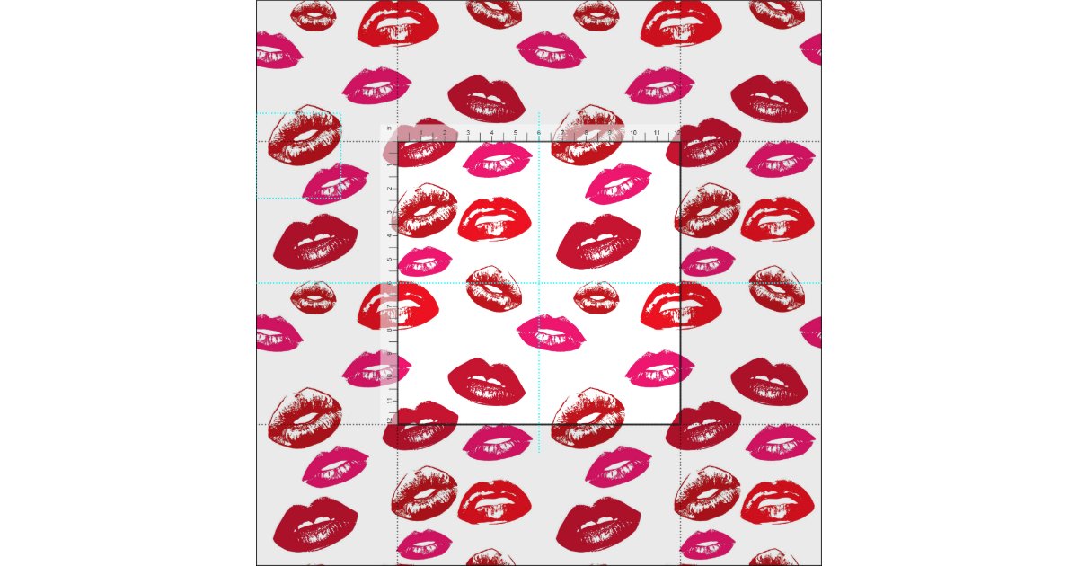 Modern Lipstick Makeup Pattern Fabric | Zazzle