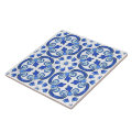 Modern Lisbon Blue Indigo Mosaic Azulejos Ceramic Tile | Zazzle
