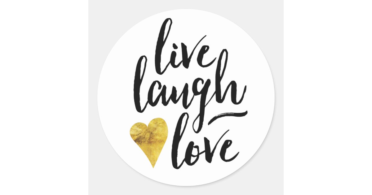 Modern Live Laugh Love Stickers Zazzle