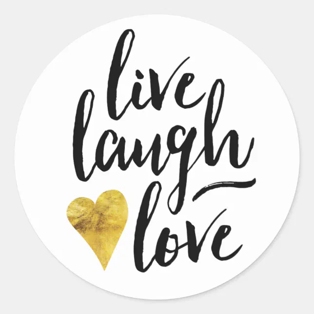 Modern Live Laugh Love Stickers | Zazzle