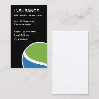 Modern Local Insurance Agent Business Card | Zazzle