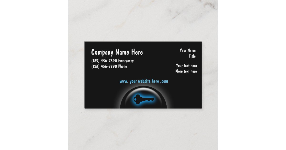 Modern Locksmith Business Cards | Zazzle