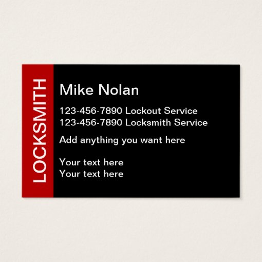 Modern Locksmith Security Theme Business Card | Zazzle