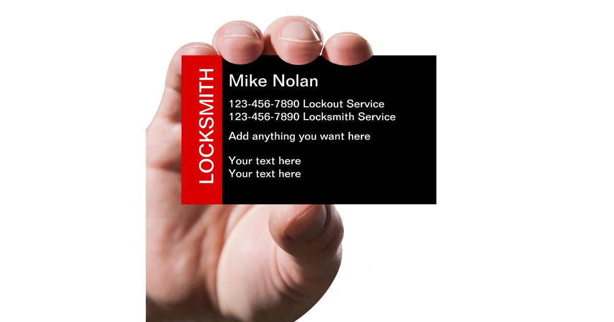 Modern Locksmith Security Theme Business Card | Zazzle