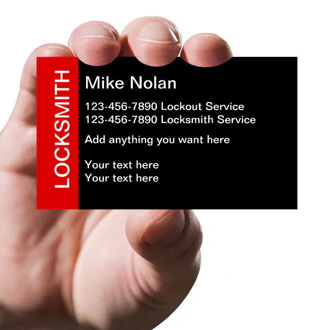 Modern Locksmith Security Theme Business Card | Zazzle