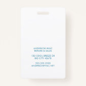 Modern Logo AC Heat Professional HVAC Employee Badge | Zazzle