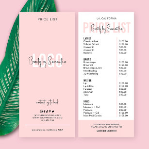 Price List Design Inspiration