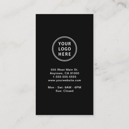 Modern Logo Create Your QR Code Black Business Card | Zazzle Modern Logo Create Your QR Code Black Business Card | Zazzle