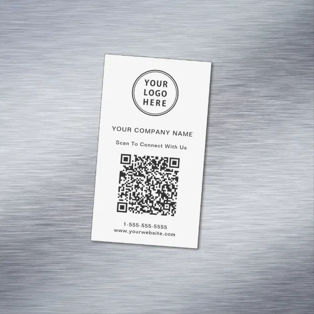 Modern Logo Create Your QR Code Business Card Magnet | Zazzle Modern Logo Create Your QR Code Business Card Magnet | Zazzle