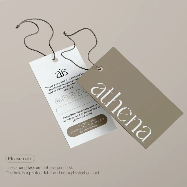 Modern Logo Price Hang Tag Card | Zazzle