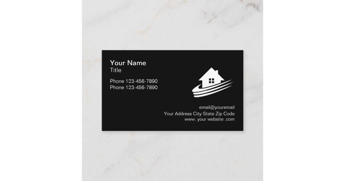 Modern Logo Professional Realtor Business Card | Zazzle