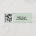 Modern Logo QR Code Sage Mini Business Card | Zazzle