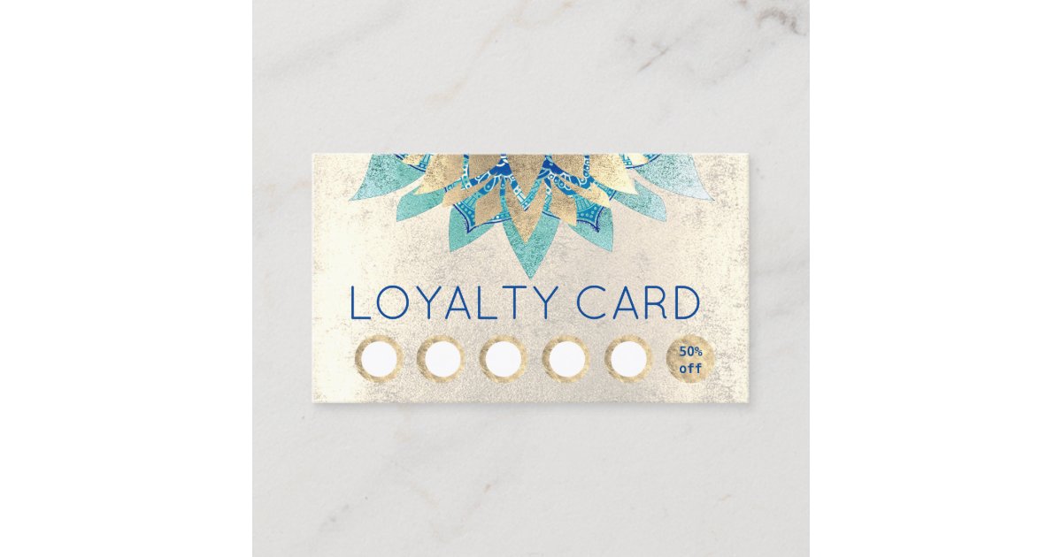 modern lotus logo loyalty card | Zazzle