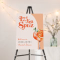 Modern Love at First Spritz Retro Bridal Shower Foam Board | Zazzle
