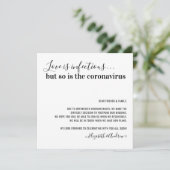Modern Love is Infectious Wedding Postponement Announcement | Zazzle