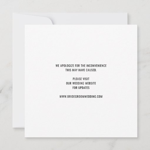 Modern Love is Infectious Wedding Postponement Announcement | Zazzle