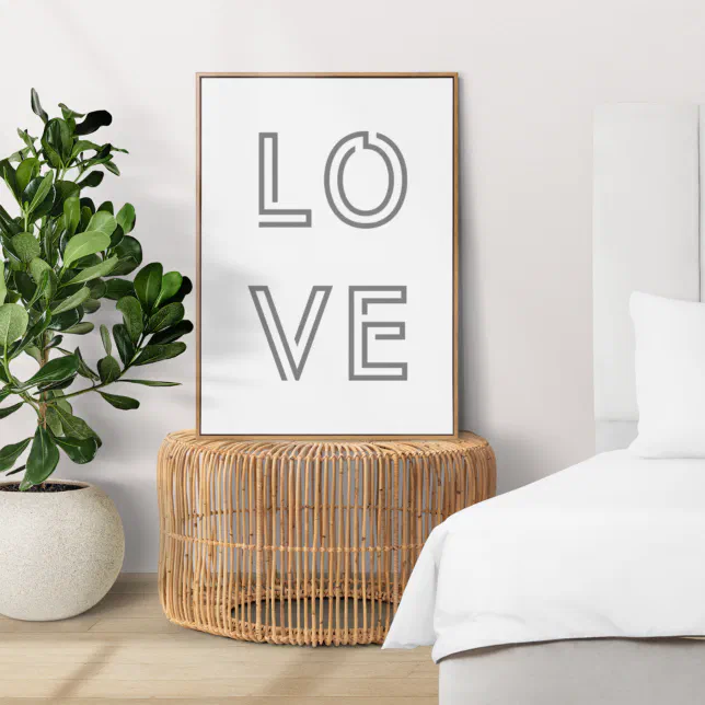 Modern Love | Monochrome Quote Art Trendy Stylish Poster | Zazzle