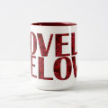 Modern LOVE Mug With Red Roses Typography | Zazzle