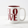 Modern LOVE Mug With Red Roses Typography | Zazzle