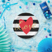 Modern Love Paper Plates | Zazzle