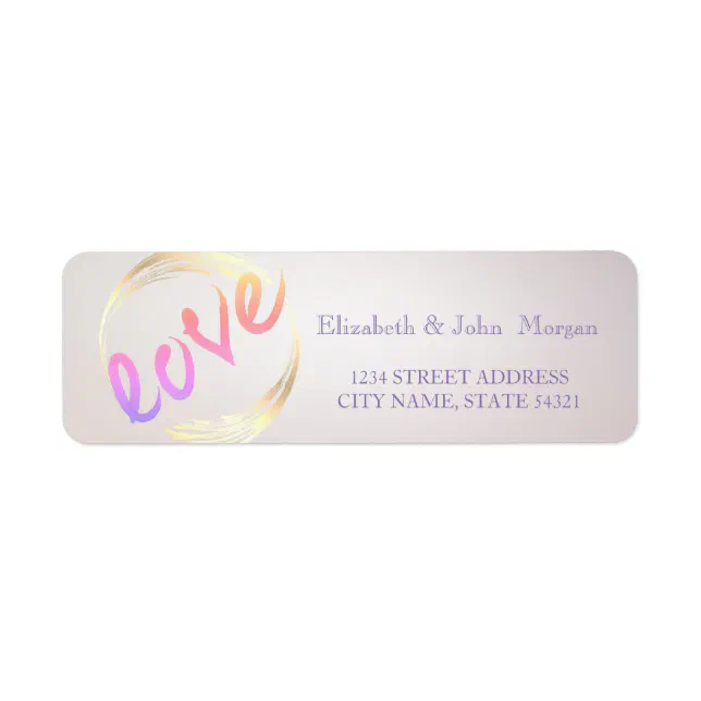 Modern Love Script Address Label | Zazzle