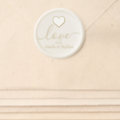 Modern Love Script Elegant Heart Wedding Wax Seal Sticker | Zazzle