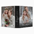 Modern Love Script Heart Wedding Photo Album 3 Ring Binder | Zazzle