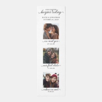 Modern Love Story Timeline Photo Wedding Outdoor Rug | Zazzle