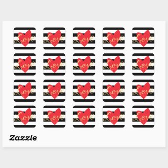 Modern Love You Stickers | Zazzle