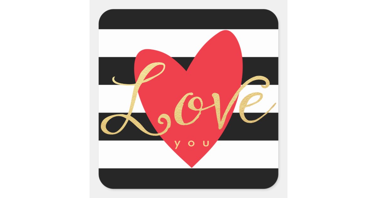 Modern Love You Stickers | Zazzle
