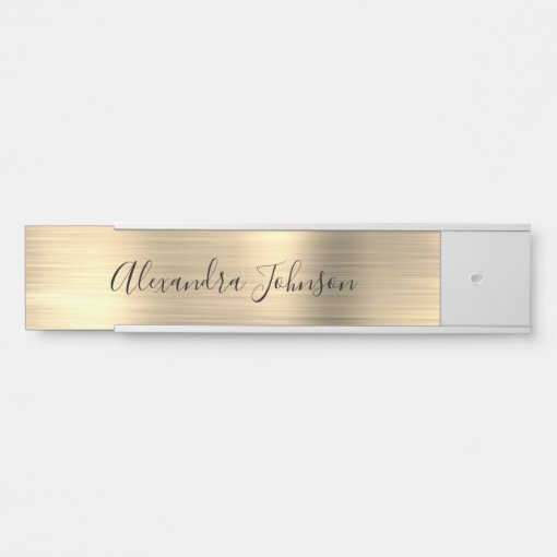 Modern Luxury Gold Business Foil Modern Door Sign | Zazzle