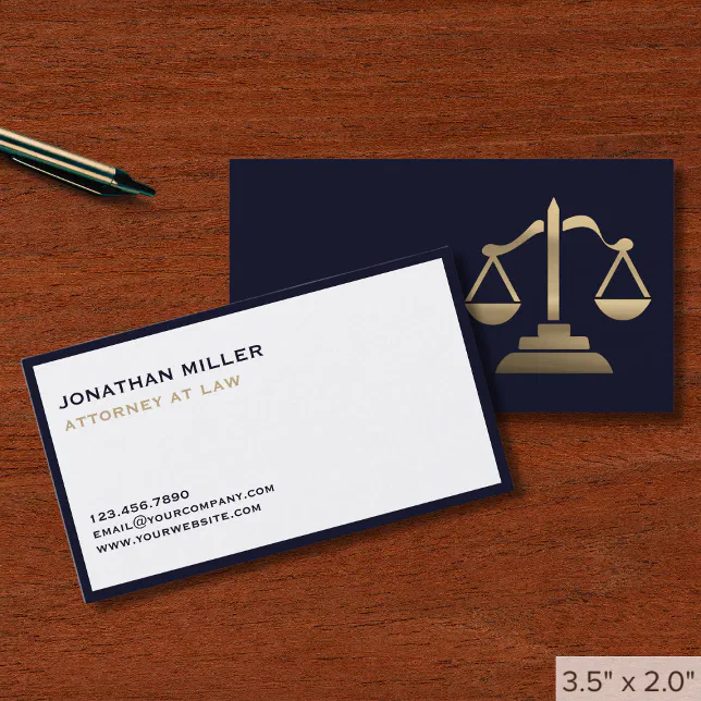 Modern Luxury Lawyer Business Card | Zazzle