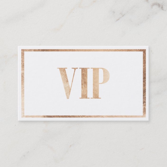 Modern luxury white rose gold VIP card club member | Zazzle.com