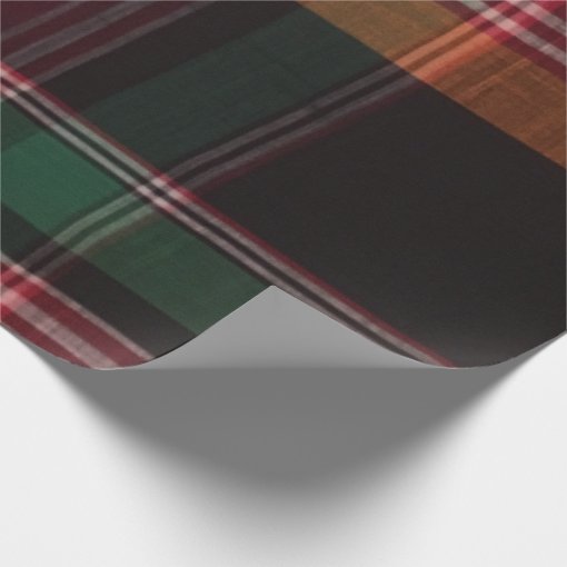 Modern Madras Plaid Red Green Square Pattern Wrapping Paper | Zazzle