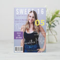 Modern Magazine Cover 2 Photos Sweet 16 Invitation | Zazzle