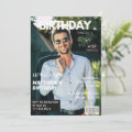 Modern Magazine Cover for him 41st birthday Invitation | Zazzle