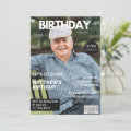 Modern Magazine Cover for him Photo 97th birthday Invitation | Zazzle