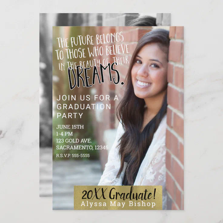 Modern Magazine Full Picture Photo Graduation Invitation | Zazzle