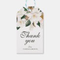 Modern magnolia watercolor floral gift tag | Zazzle