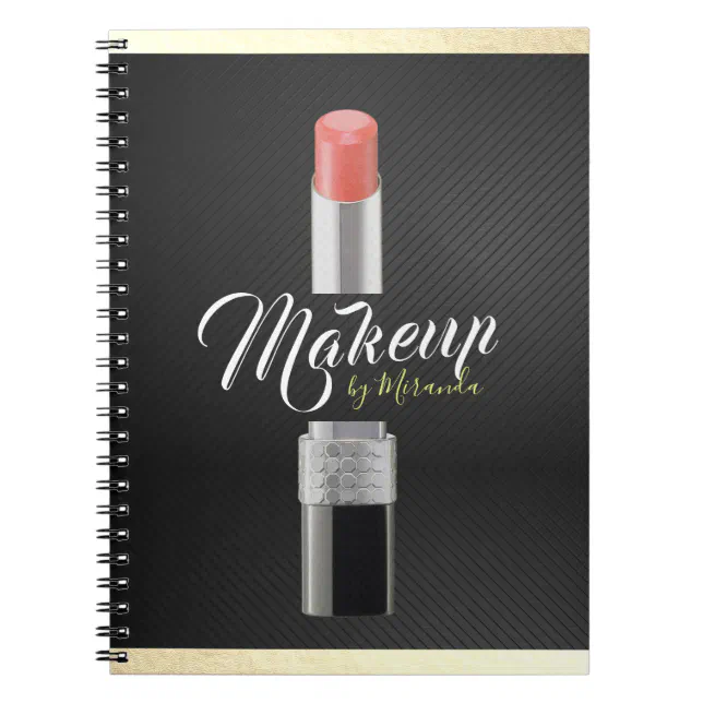 Modern Makeup Artist Stylist Beauty Salon Lipstick Notebook | Zazzle
