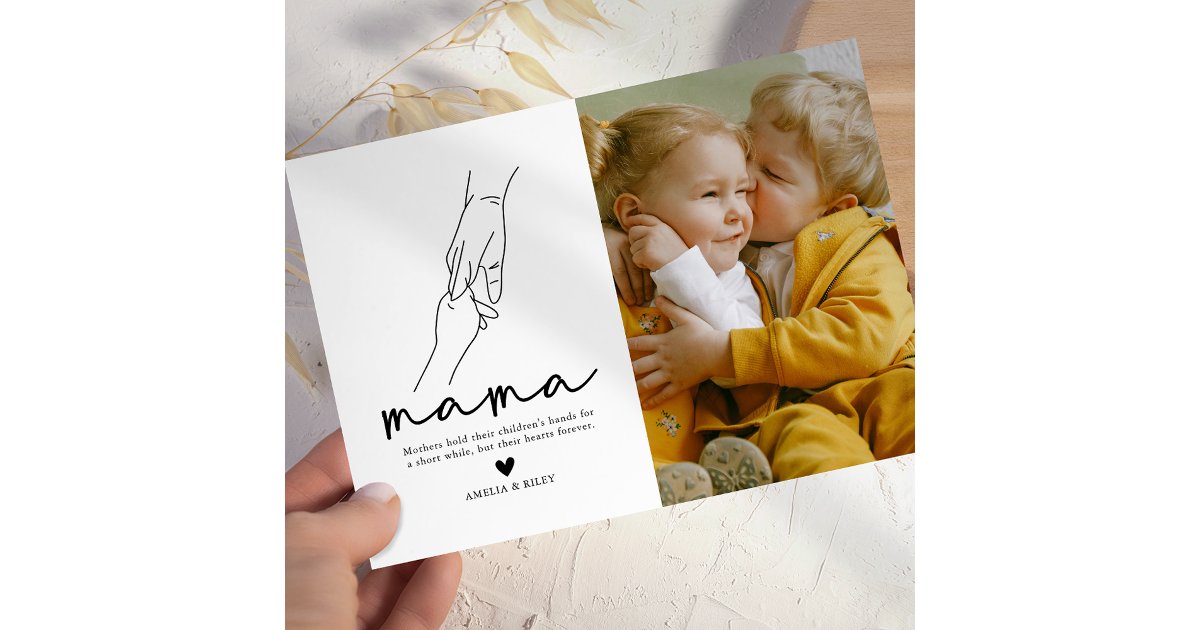 Modern Mama Photo Mother's Day Card | Zazzle