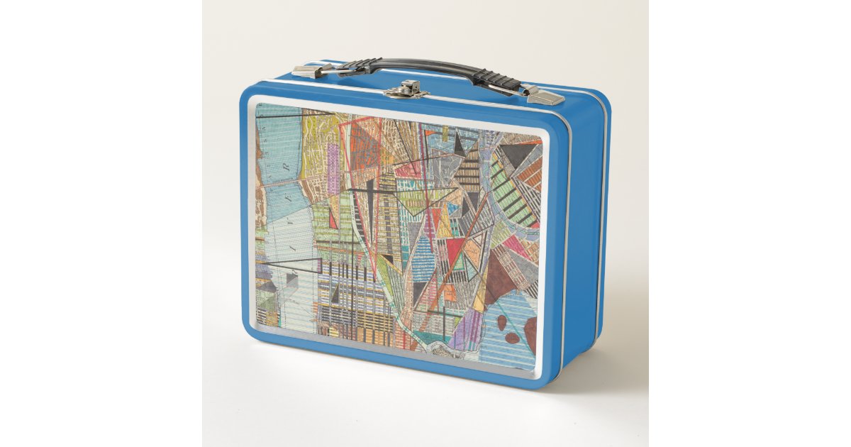 Modern Map of New York I Metal Lunch Box | Zazzle